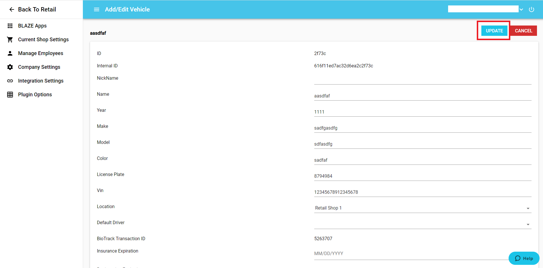 Retail | How to Edit Vehicles and Sync to BioTrack